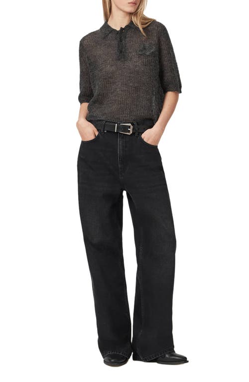 ALLSAINTS AllSaints Anabel Mohair & Merino Wool Blend Polo Tee